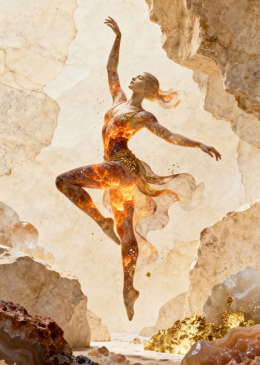 'The Ascension of the Inner Flame Through Motion and Light' Poster ...