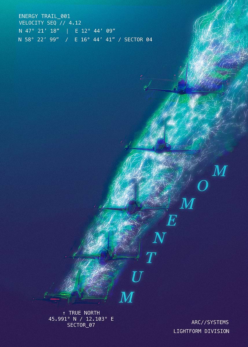 'MOMENTUM PROTOCOL' Poster, picture, metal print, paint by JTD | Displate