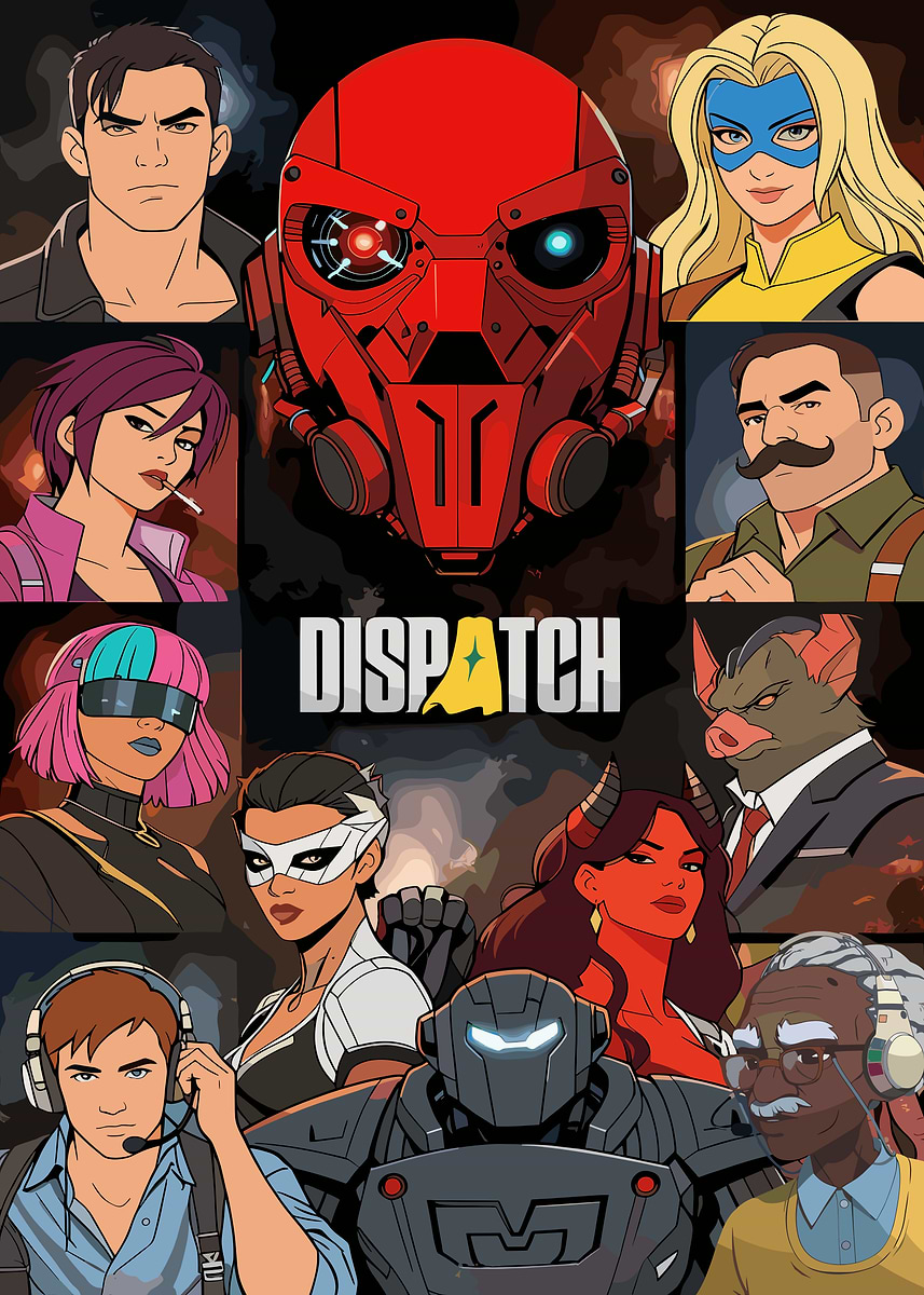 'Dispatch Character Collage' Poster, picture, metal print, paint by new ...