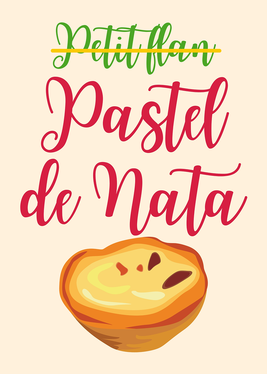 'Petit Flan Pastel de Nata' Poster, picture, metal print, paint by ...