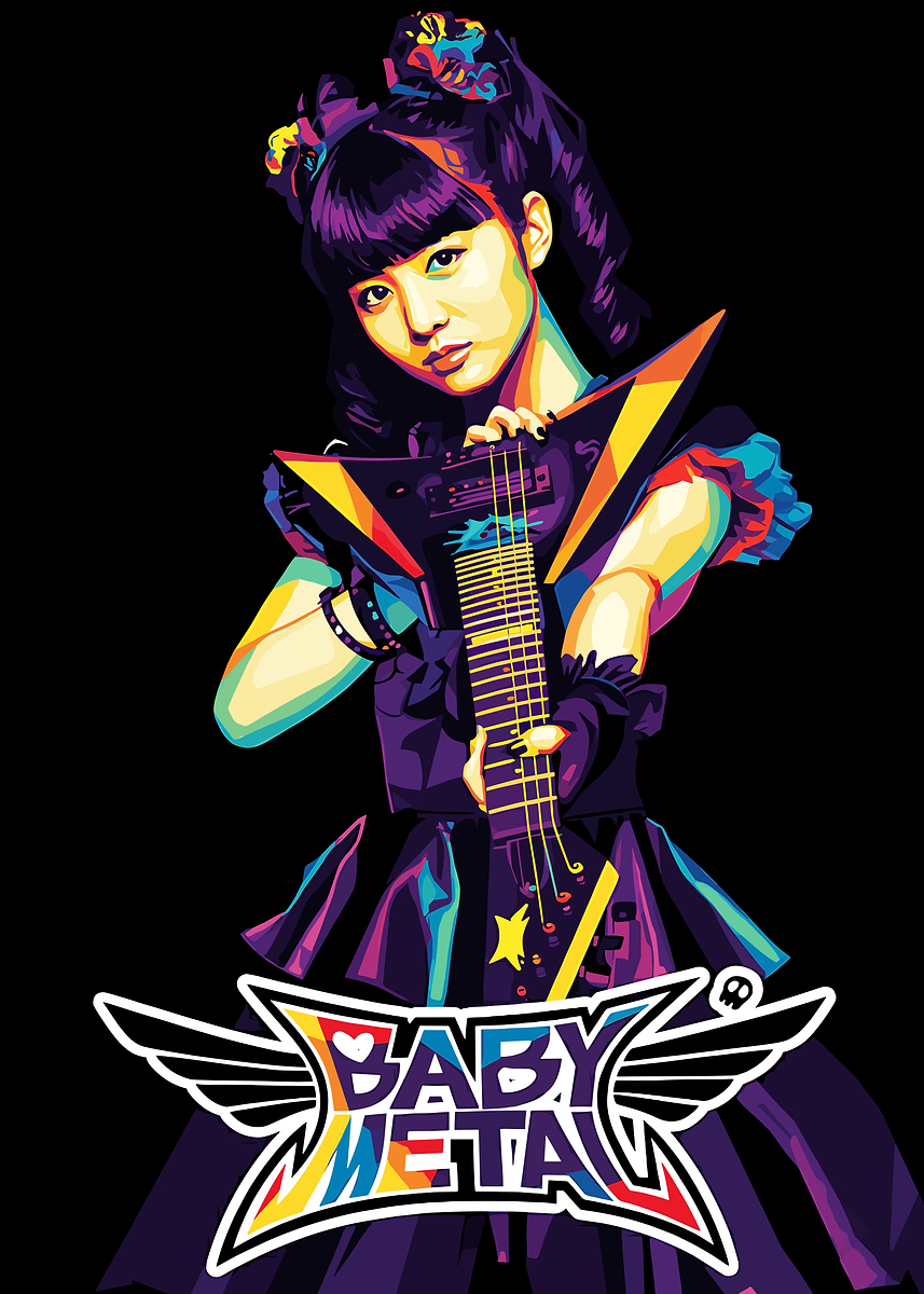 'BABYMETAL Su-metal Pop Art Portrait' Poster, picture, metal print ...