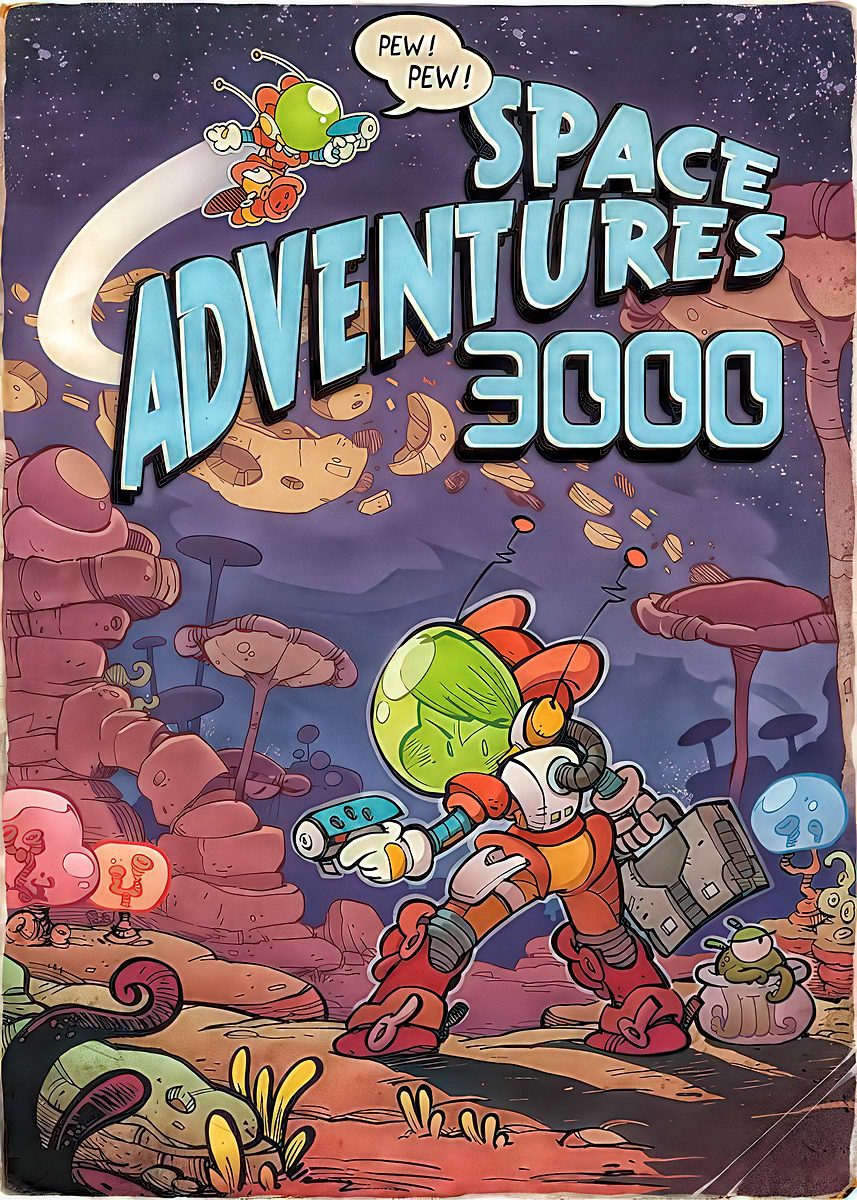 'Space Adventures 3000 Comic Book Cover' Poster, picture, metal print ...