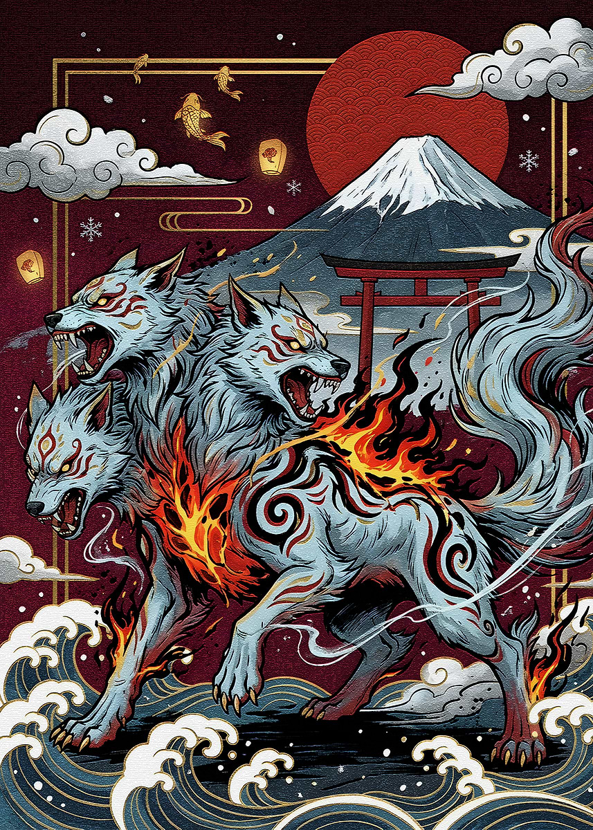 'Cerberus' Poster, picture, metal print, paint by Diamond Art | Displate