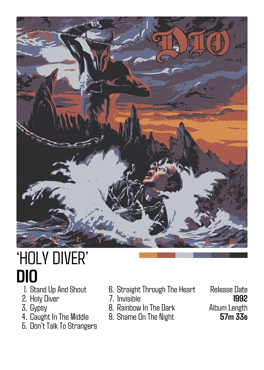 'DIO - Holy Diver Album Cover' Poster, picture, metal print, paint by ...