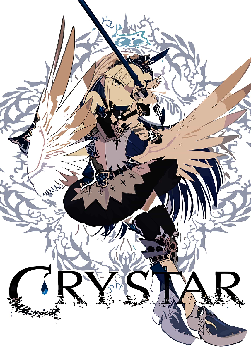'CRYSTAR Anime Character Art' Poster, picture, metal print, paint by ...
