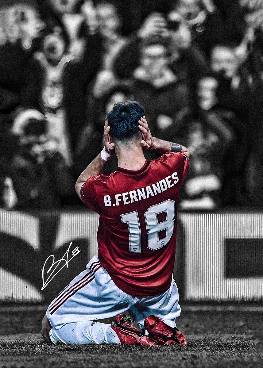 'Bruno Fernandes' Poster, picture, metal print, paint by MAD DOG | Displate