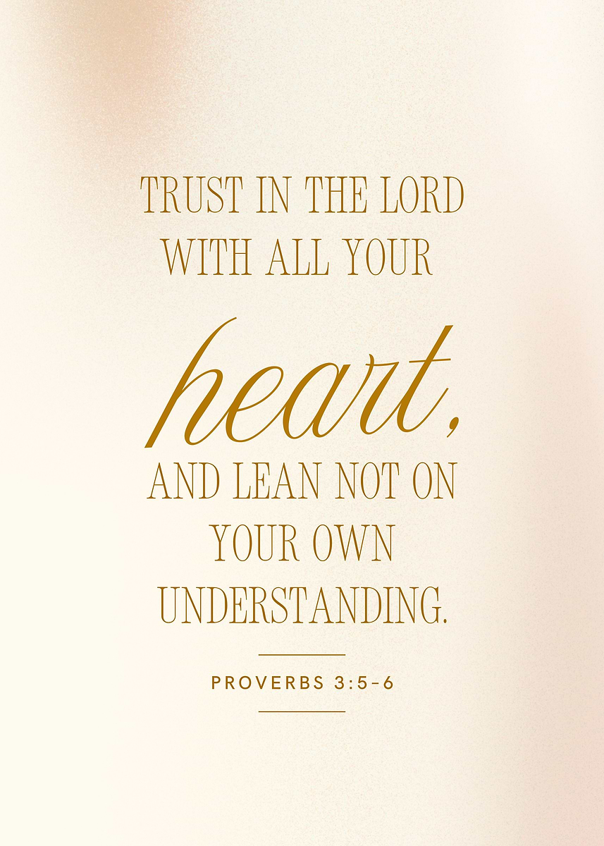 'Proverbs 3:5-6 Inspirational Quote' Poster, picture, metal print ...