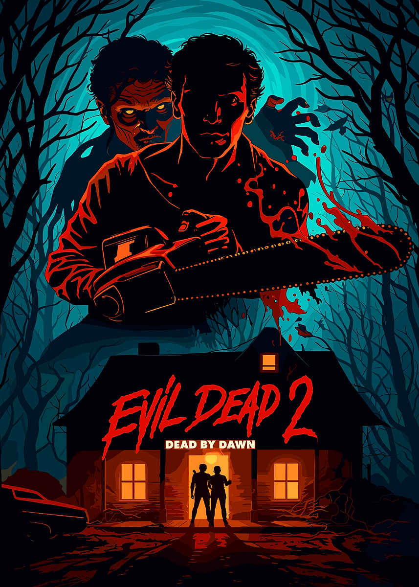 'Evil Dead 2: Dead by Dawn Poster' Poster, picture, metal print, paint ...