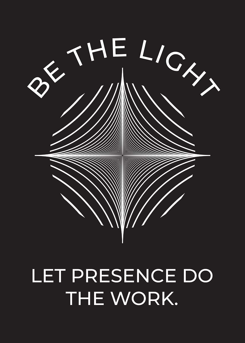 'Be the Light Minimalist Art' Poster, picture, metal print, paint by ...