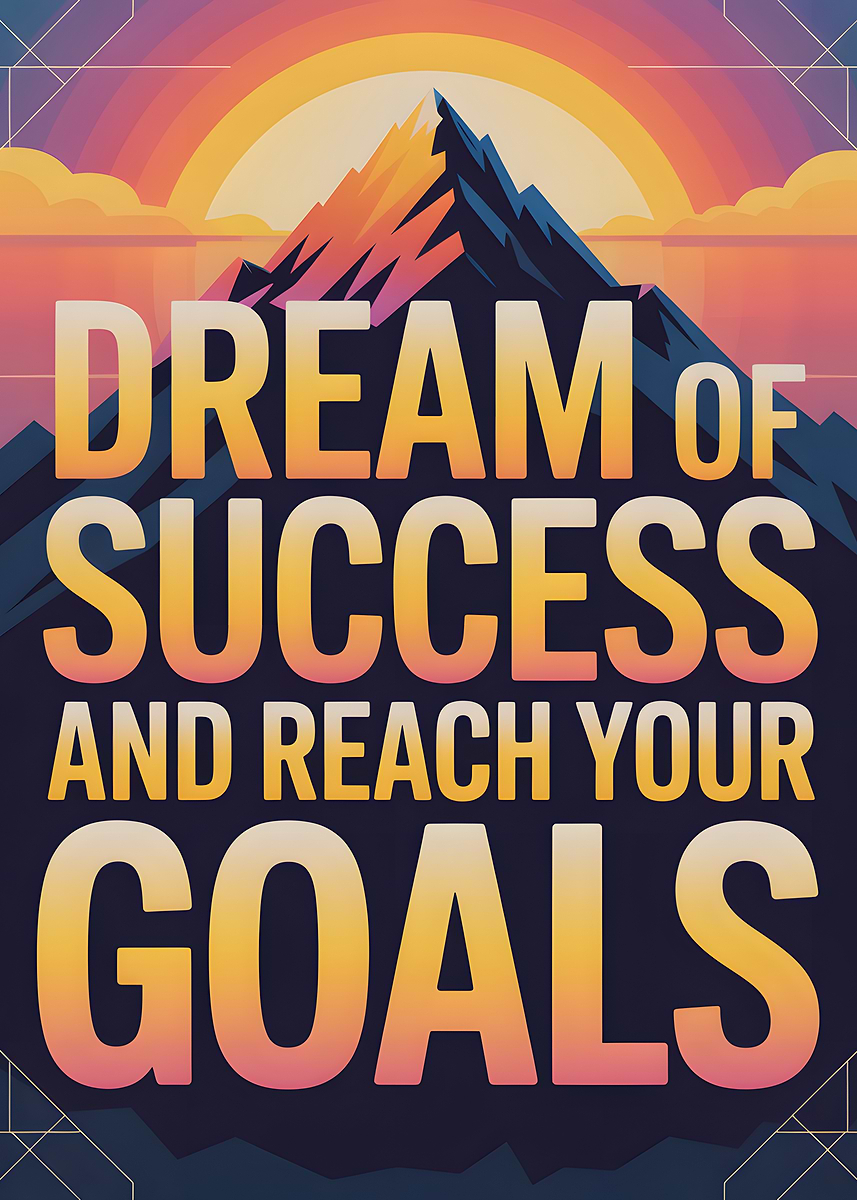 'Dream of Success Motivational Poster' Poster, picture, metal print ...