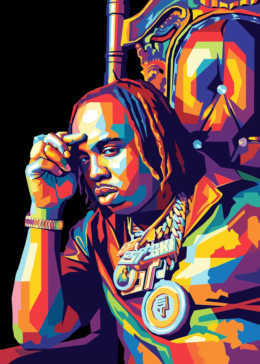 'EST Gee Rapper' Poster, picture, metal print, paint by Papa Giana ...