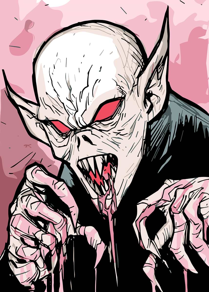'Nosferatu Menacing Vampire' Poster, picture, metal print, paint by ...
