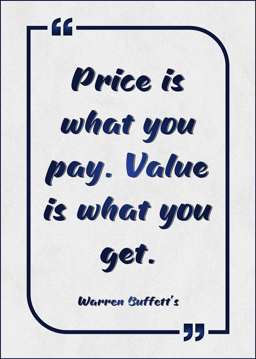 'Warren Buffett's Quote on Price and Value' Poster, picture, metal ...