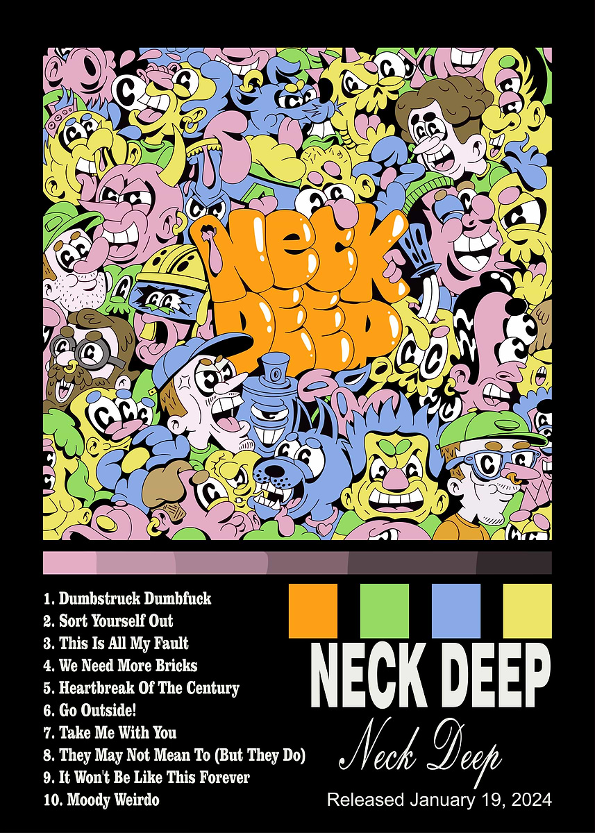 'Neck Deep Album Cover Art' Poster, picture, metal print, paint by ...