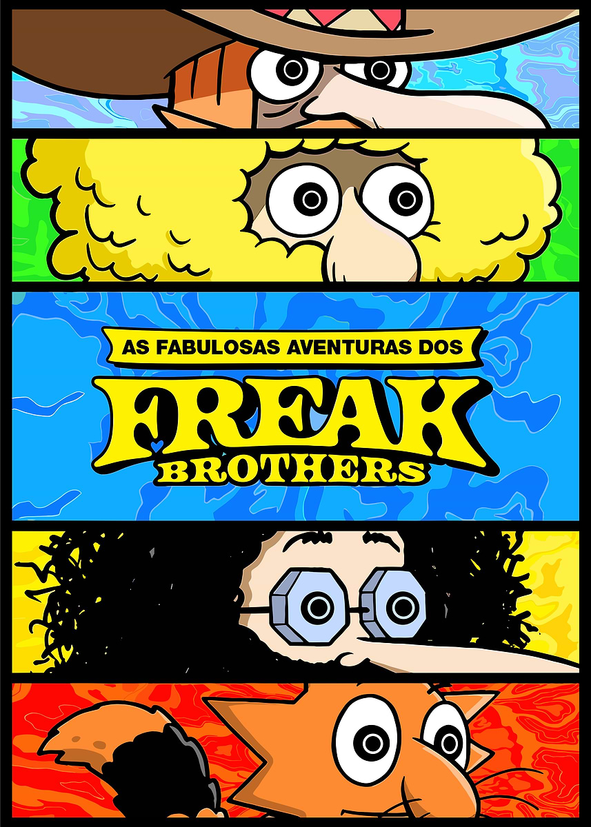 'Freak Brothers Baddass' Poster, picture, metal print, paint by ...