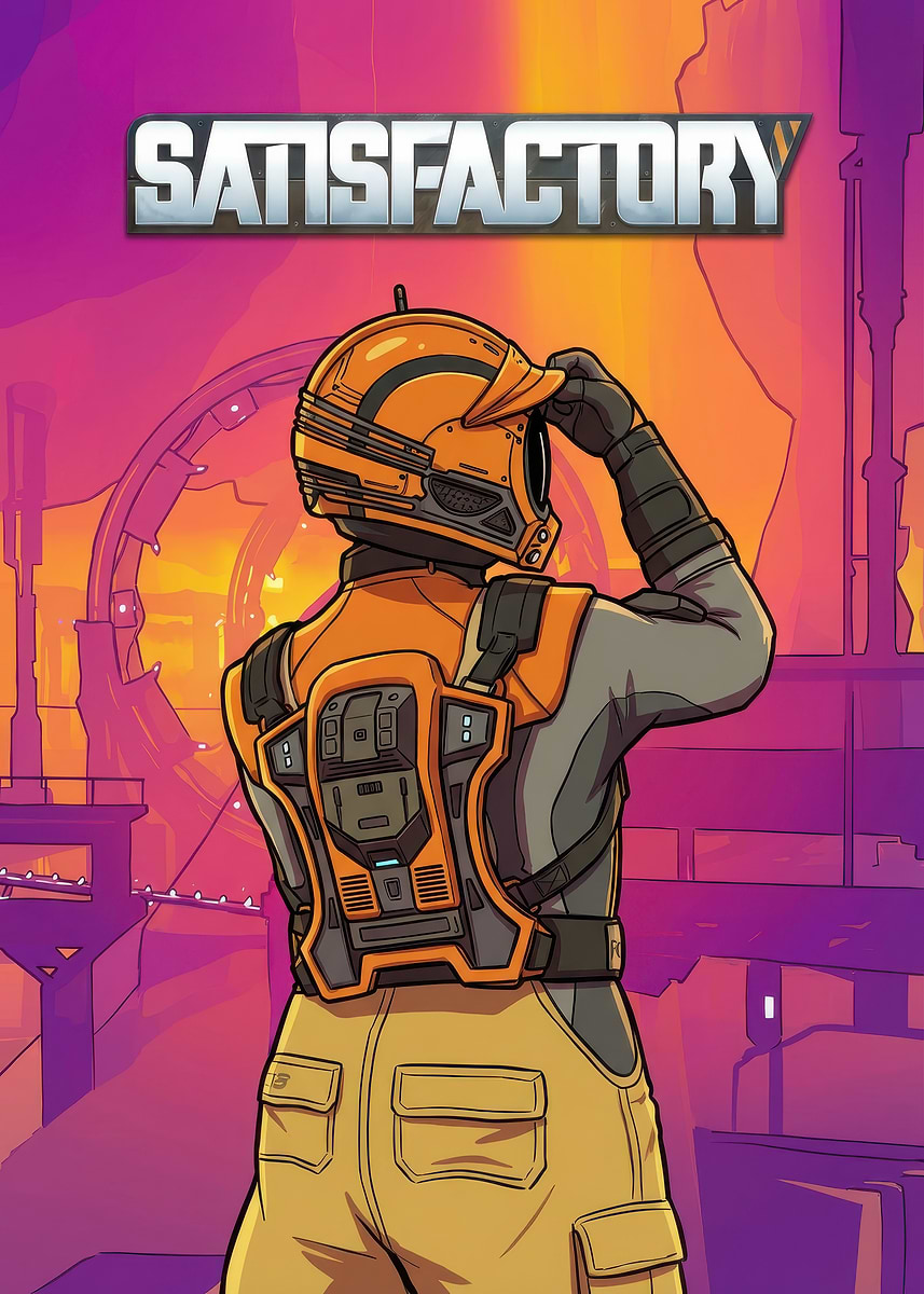 'Satisfactory Game Character Illustration' Poster, picture, metal print ...