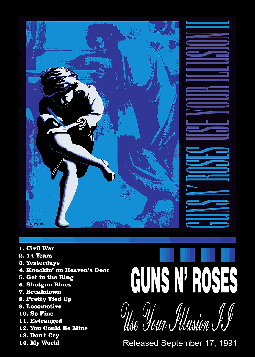 'Guns N' Roses Use Your Illusion II' Poster, picture, metal print ...