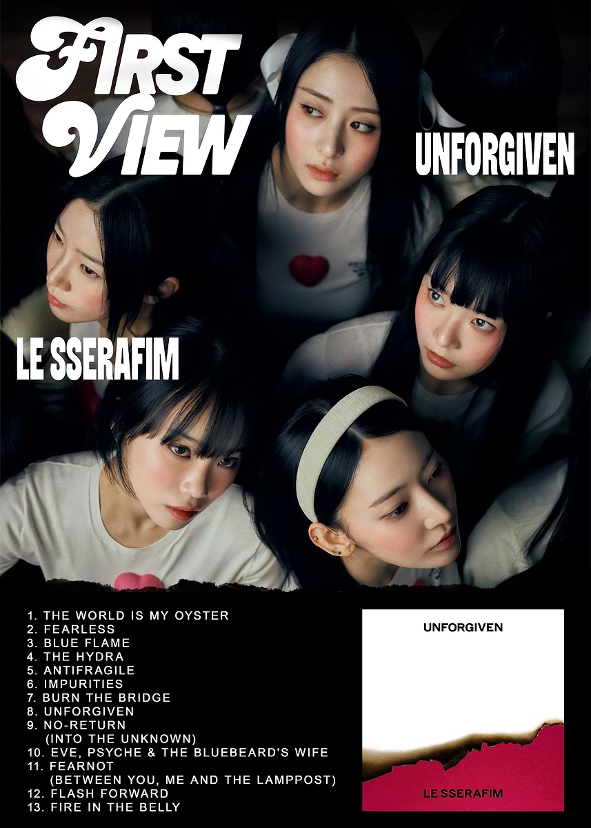 'LE SSERAFIM - Unforgiven Album Cover' Poster, picture, metal print ...