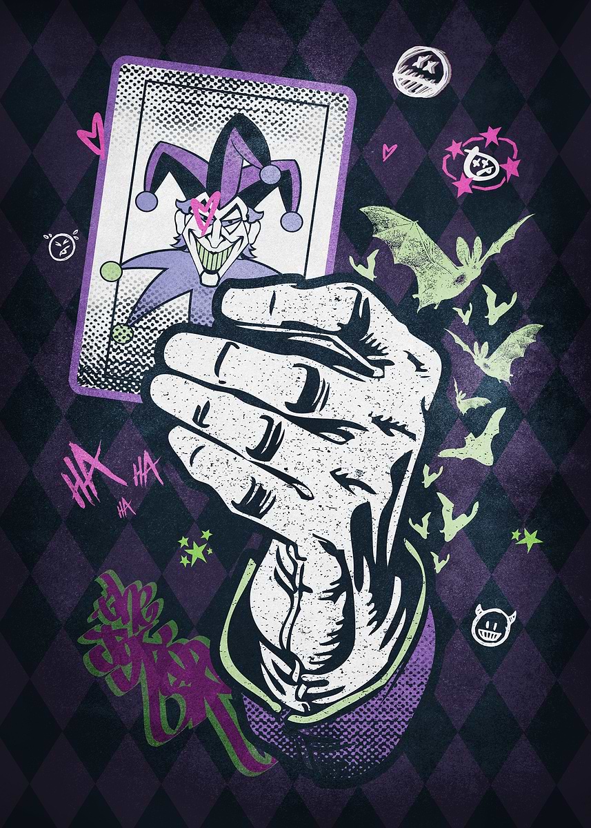'The Joker's Calling Card' Poster, picture, metal print, paint by DC ...