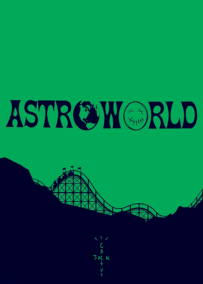 'Astroworld Travis Scott Poster Art' Poster, picture, metal print ...