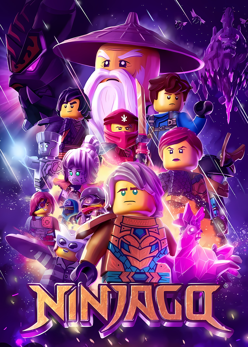 'Ninjago Lego Characters Group Poster' Poster, picture, metal print ...