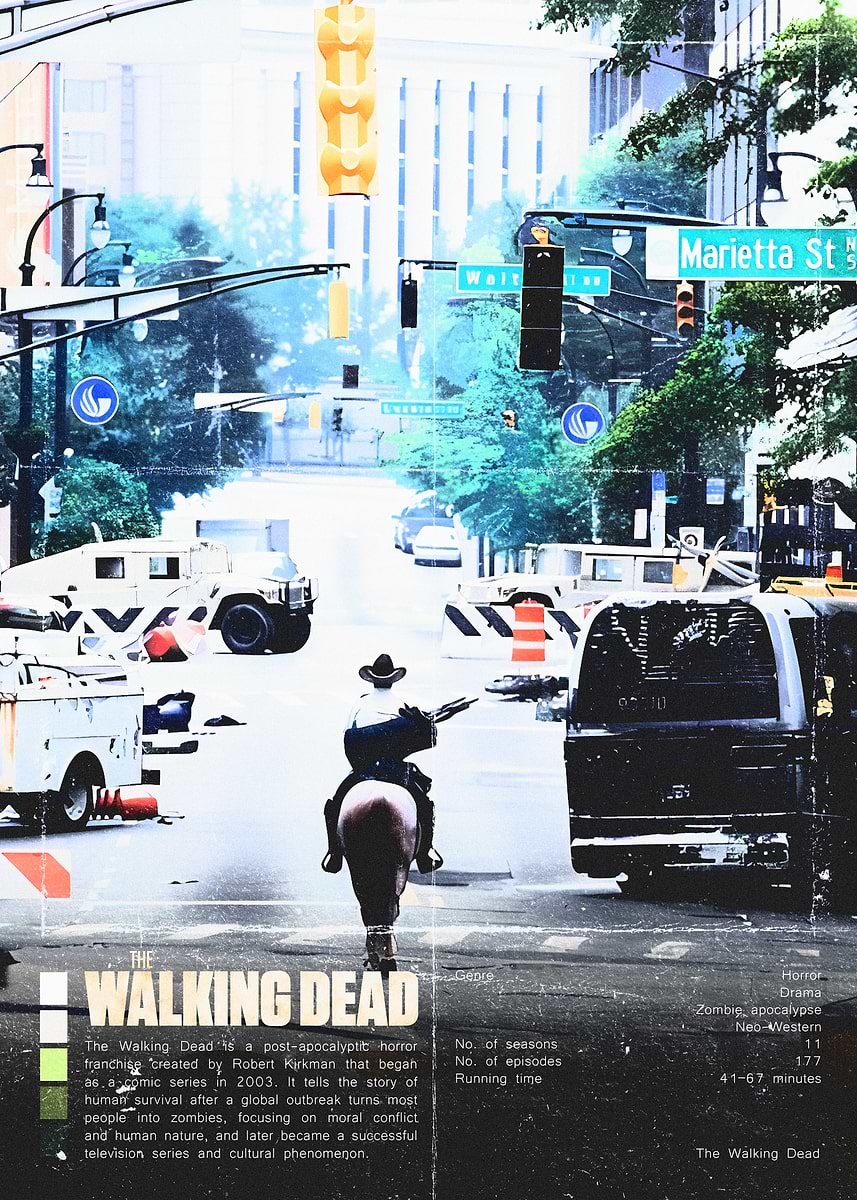 'The Walking Dead: Post-Apocalyptic Cityscape' Poster, picture, metal ...