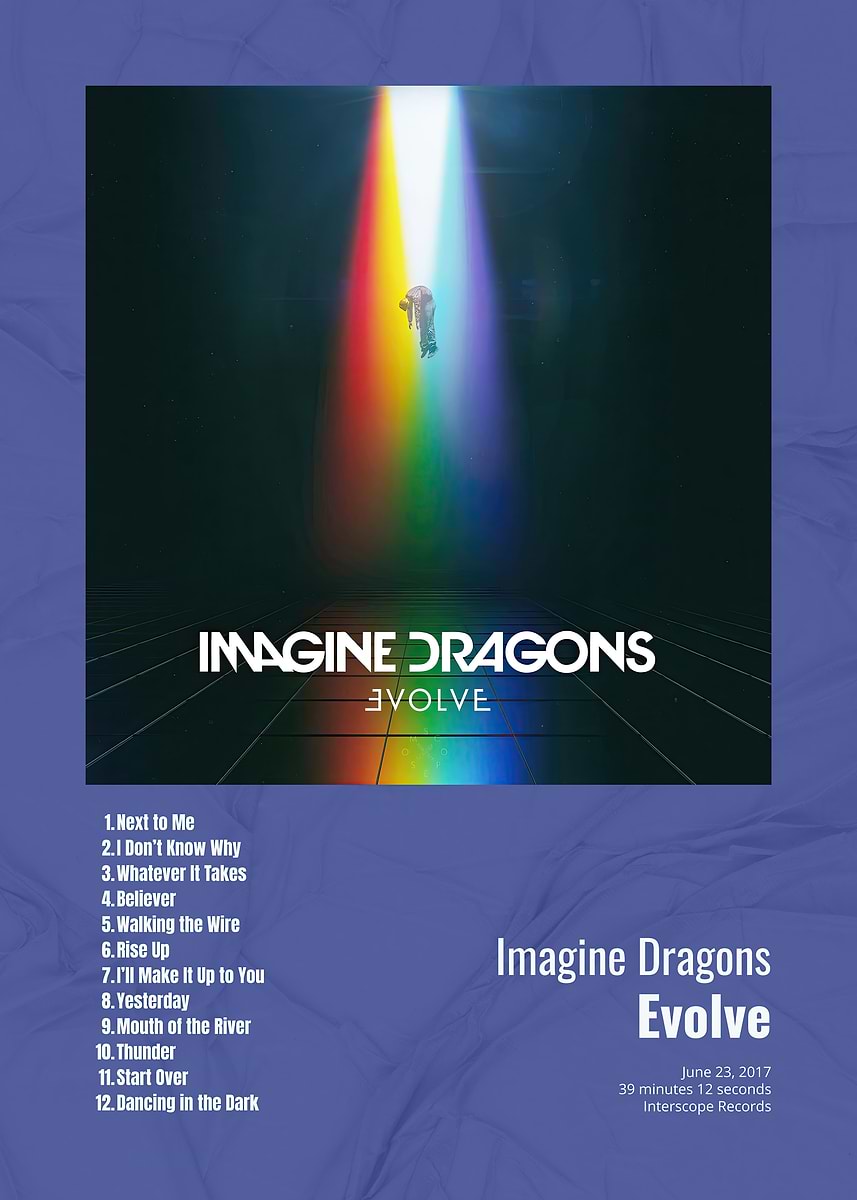'Imagine Dragons Evolve Album Cover' Poster, picture, metal print ...