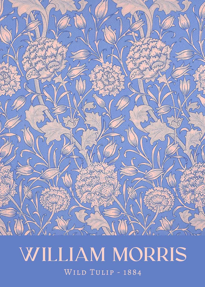 'William Morris Wild Tulip Lavender - 1884' Poster, picture, metal ...