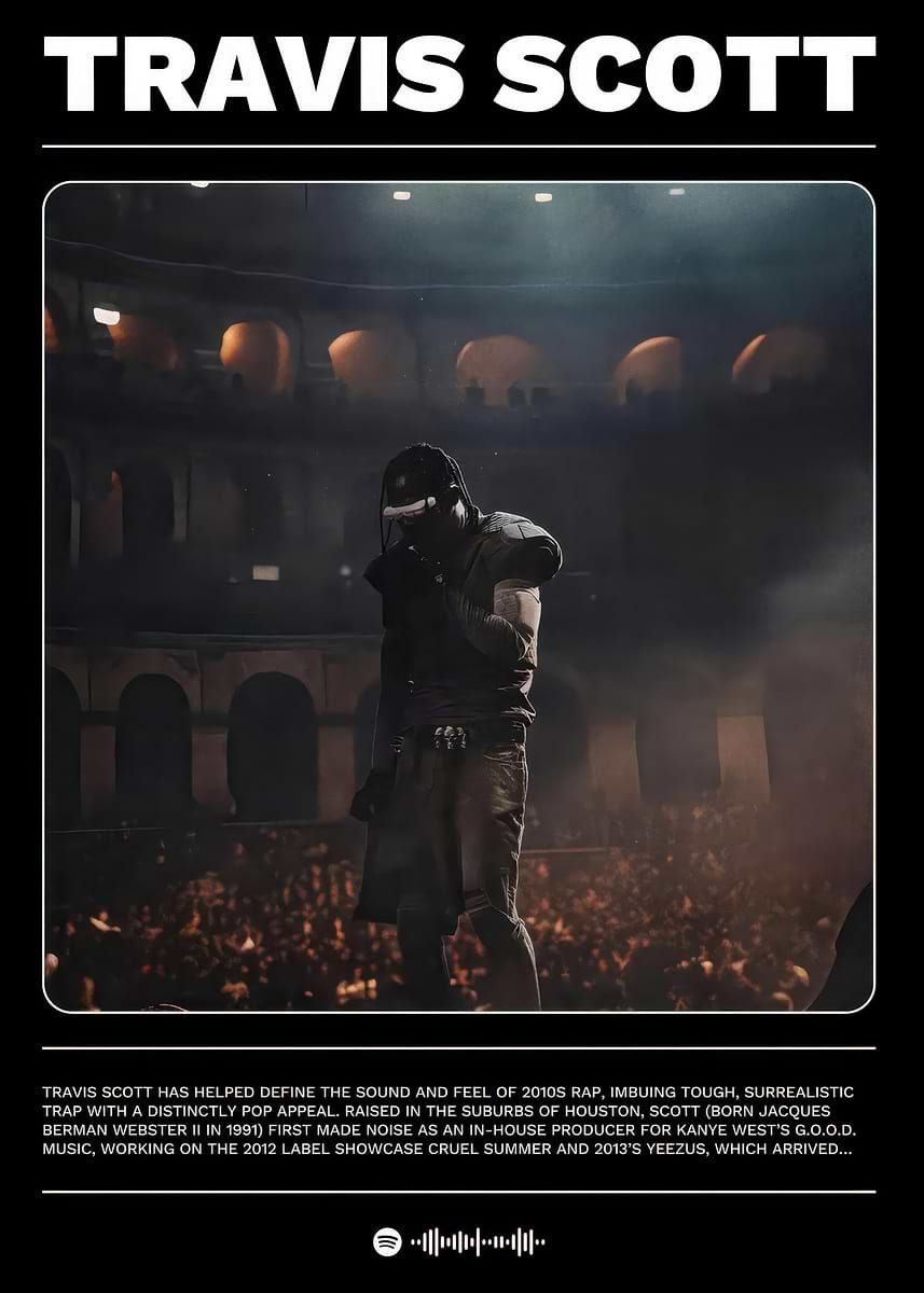 'Travis Scott Concert ' Poster, picture, metal print, paint by ...