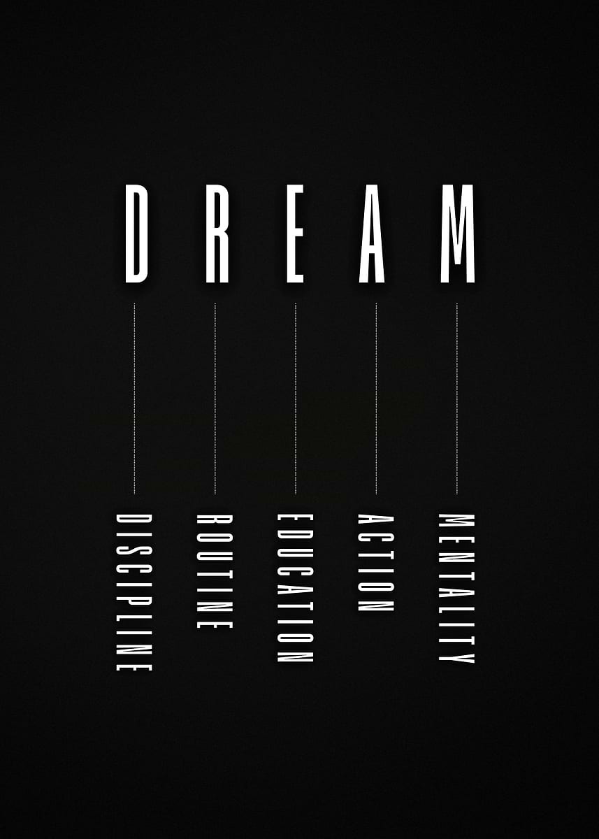 'Dream Success Acronym Art' Poster, picture, metal print, paint by ...