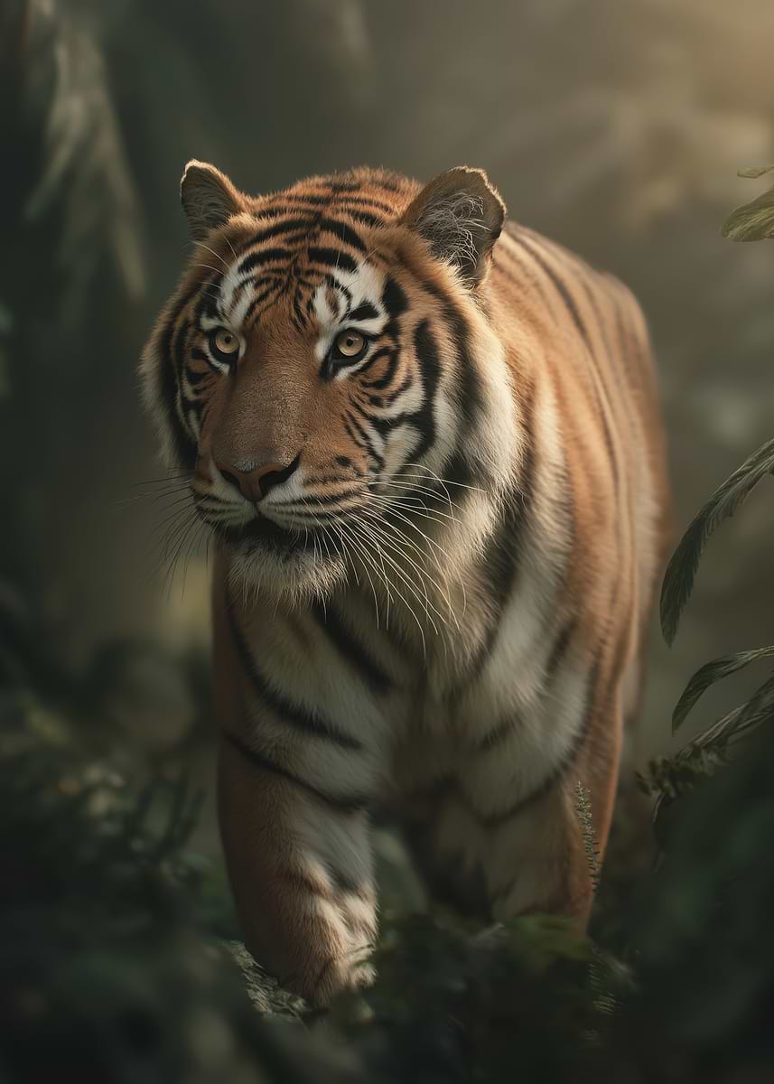 'Jungle Tiger' Poster, picture, metal print, paint by GLITCHED ART ...