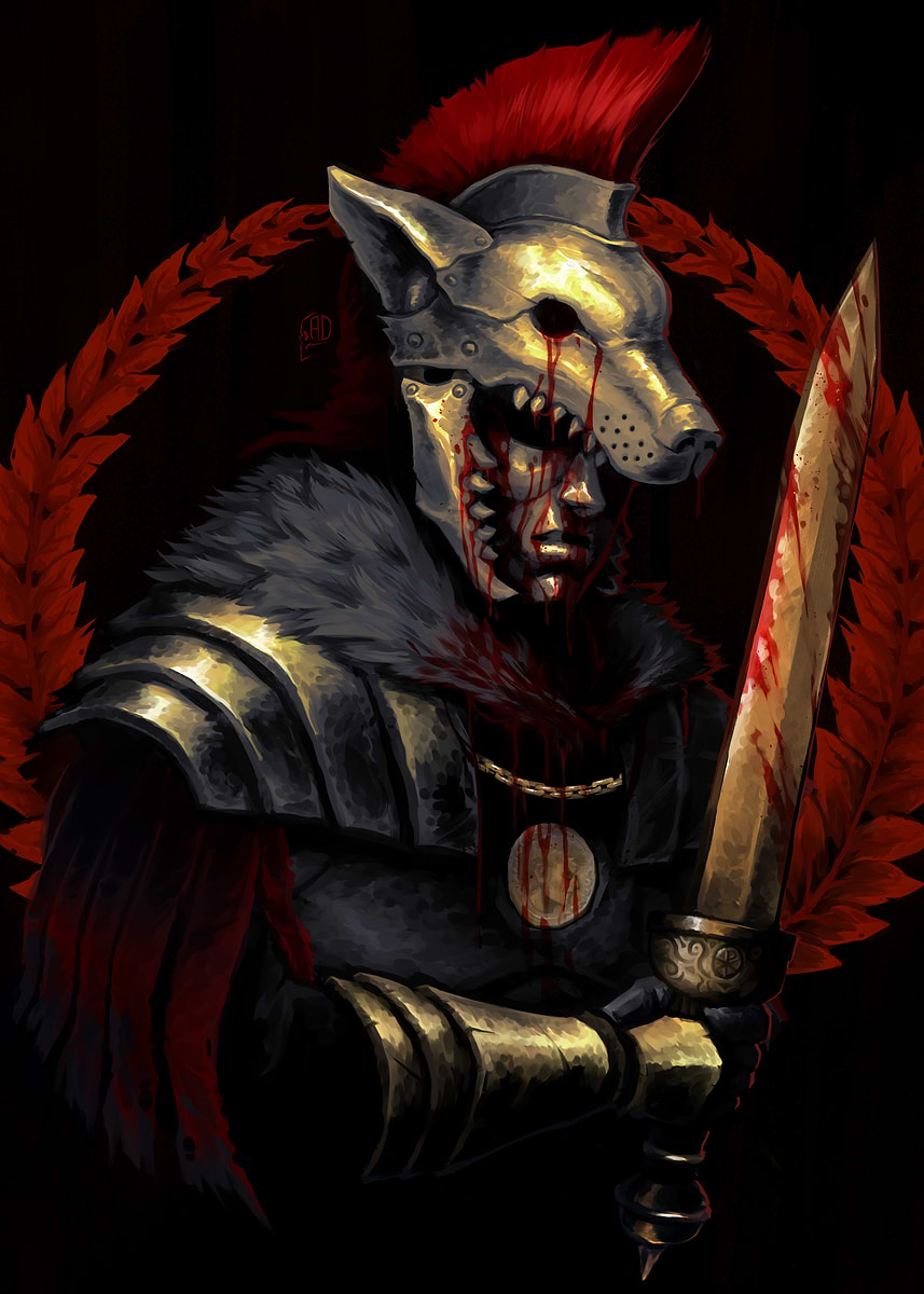 'Fantasy Roman Centurion' Poster, picture, metal print, paint by ...