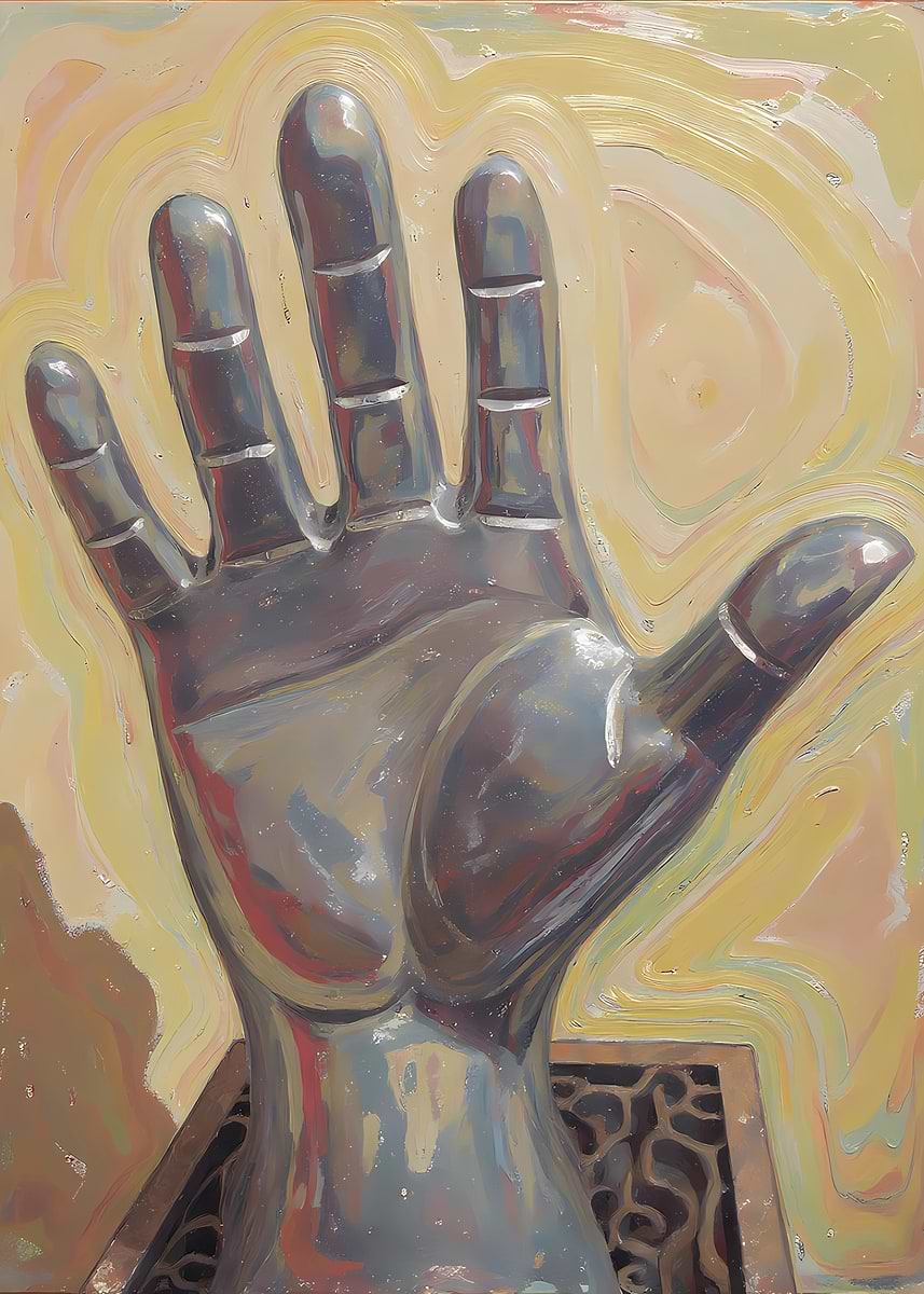 'Metallic Hand Painting' Poster, picture, metal print, paint by ...