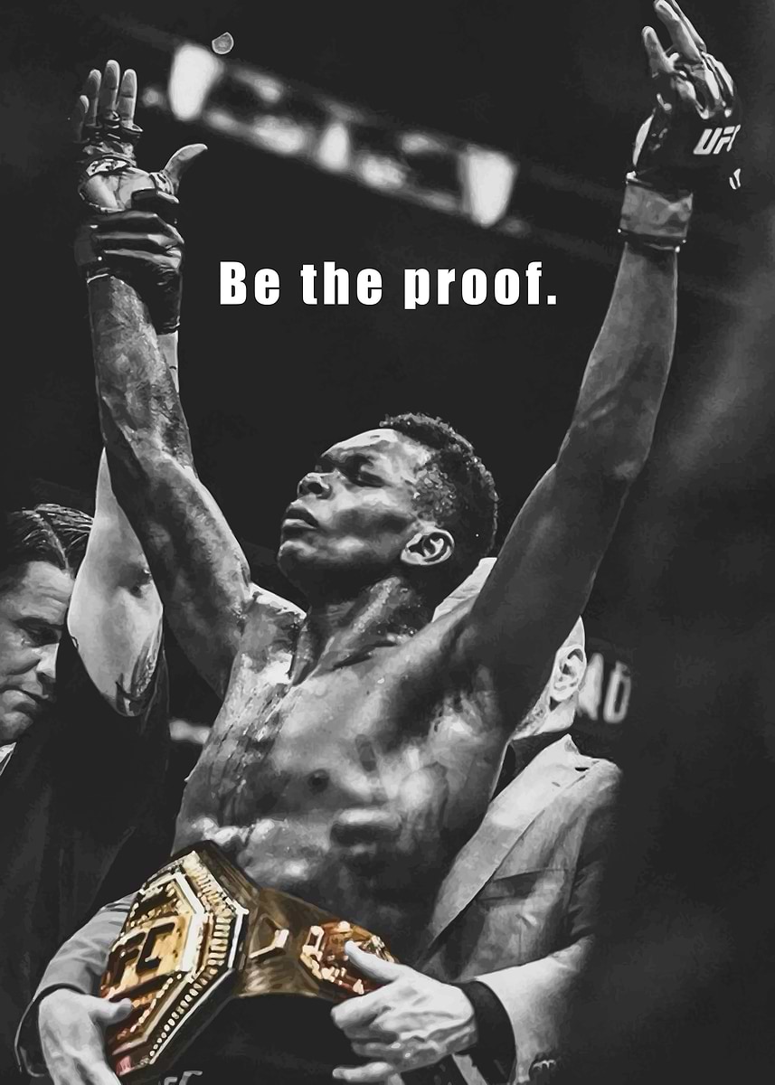'Israel Adesanya' Poster, picture, metal print, paint by Bunja | Displate