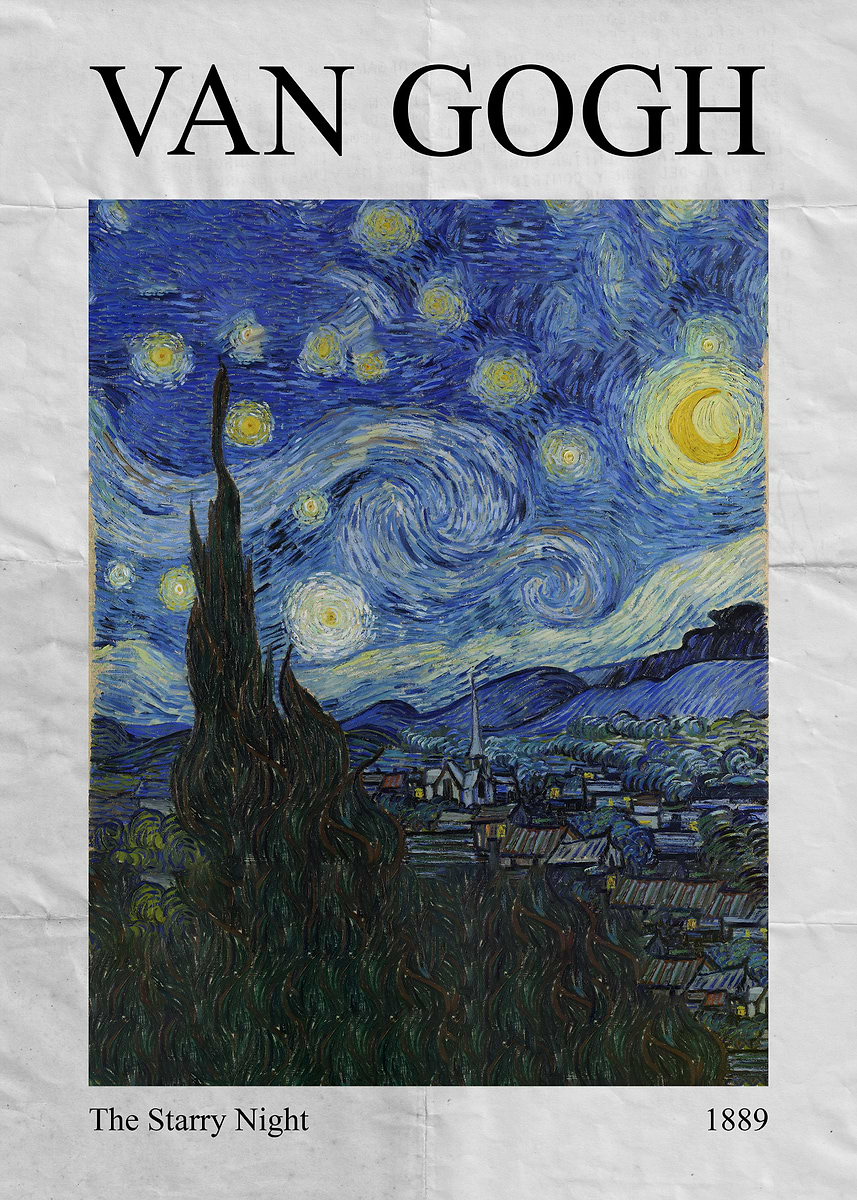 'Van Gogh's The Starry Night Poster' Poster, picture, metal print ...