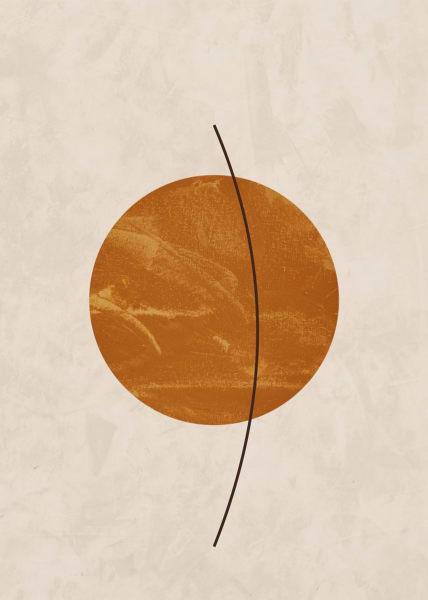 'Abstract Circle and Line Art' Poster, picture, metal print, paint by ...