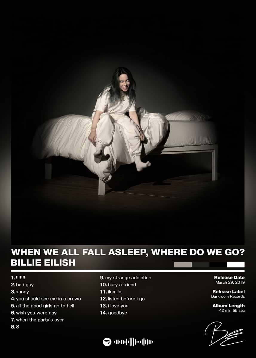 'Billie Eilish - WHEN WE ALL FALL ASLEEP, WHERE DO WE GO?' Poster ...