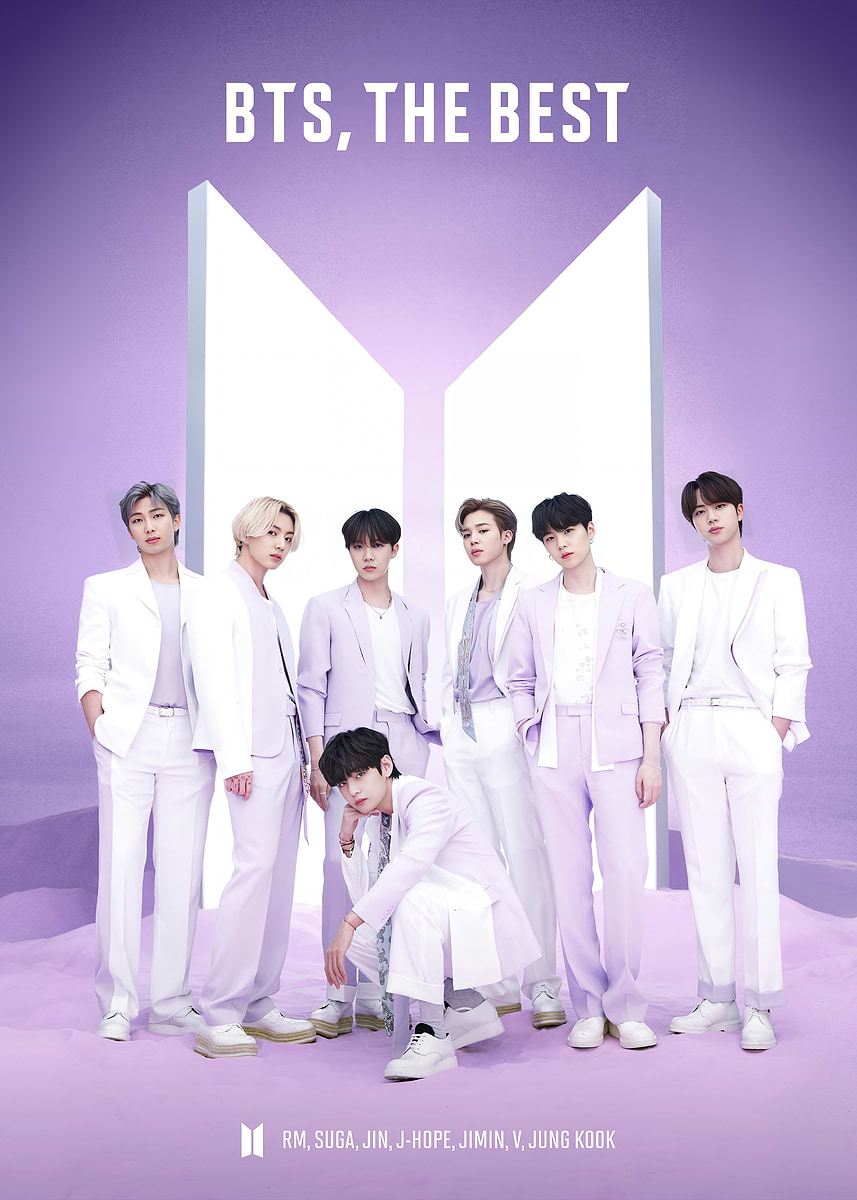 'BTS, The Best group portrait' Poster, picture, metal print, paint by ...