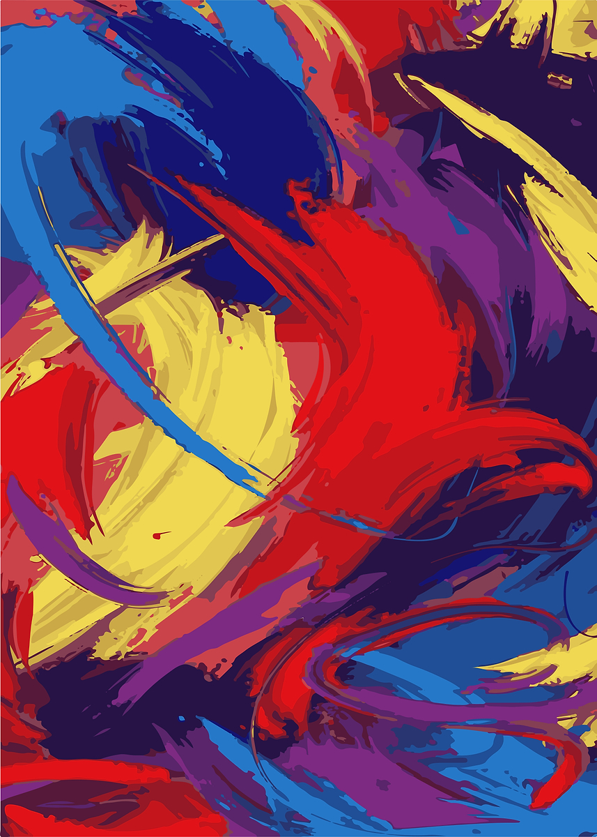 'Abstract Brushstroke Painting' Poster, picture, metal print, paint by ...