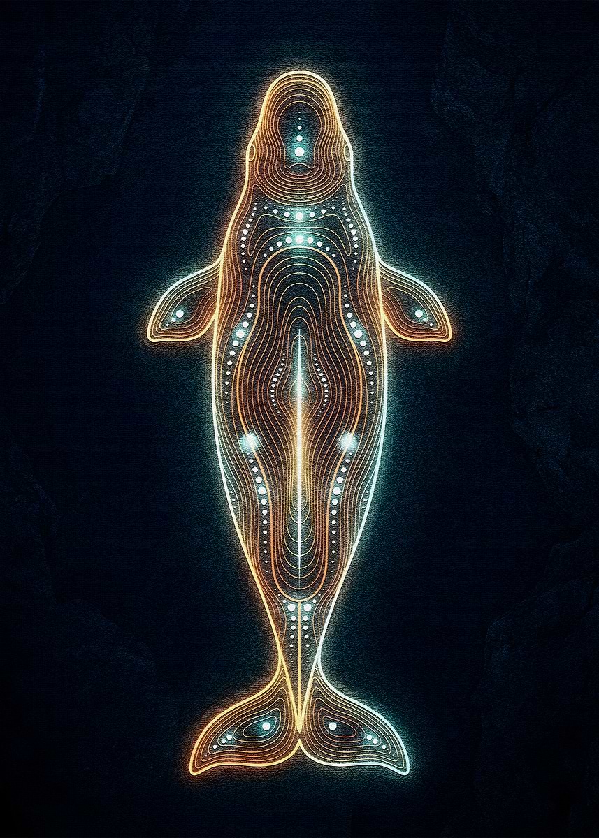 'Abstract Beluga Whale Art' Poster, picture, metal print, paint by Oyen ...