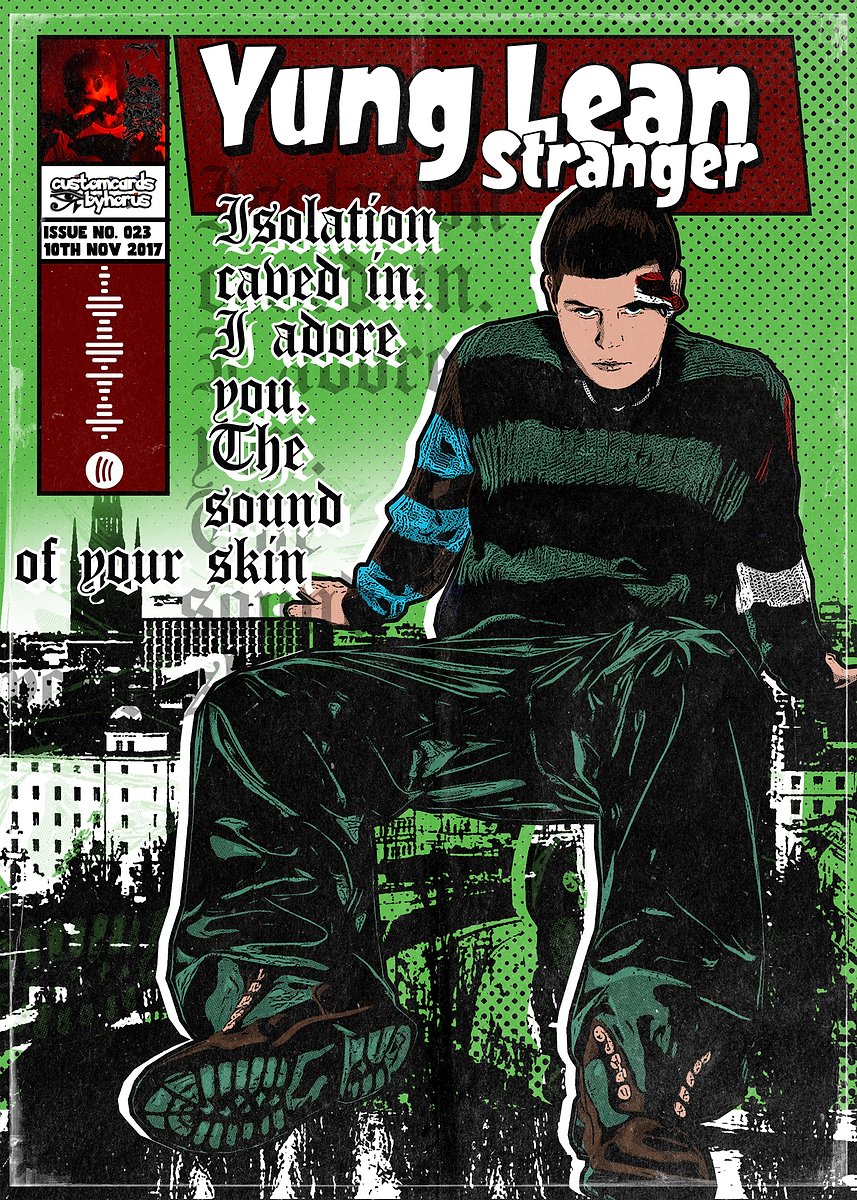 'Yung Lean Stranger Album Cover Art Drain Gang GTBSG' Poster, picture ...