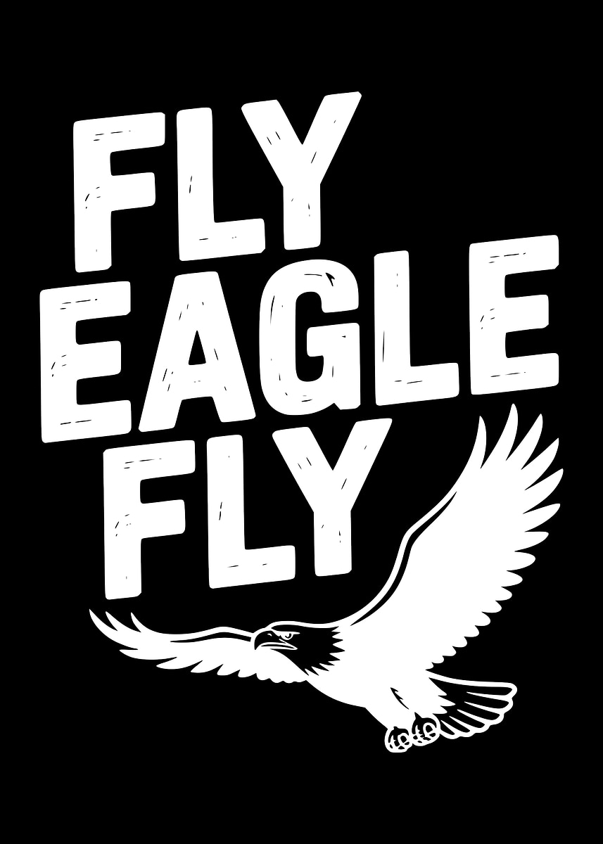'Fly Eagle Fly Graphic Design' Poster, picture, metal print, paint by ...