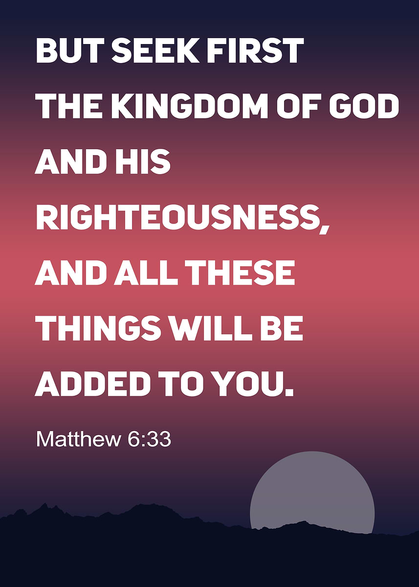 'Bible Verse Matthew 6:33 | Jesus Scriptures Motivation' Poster ...