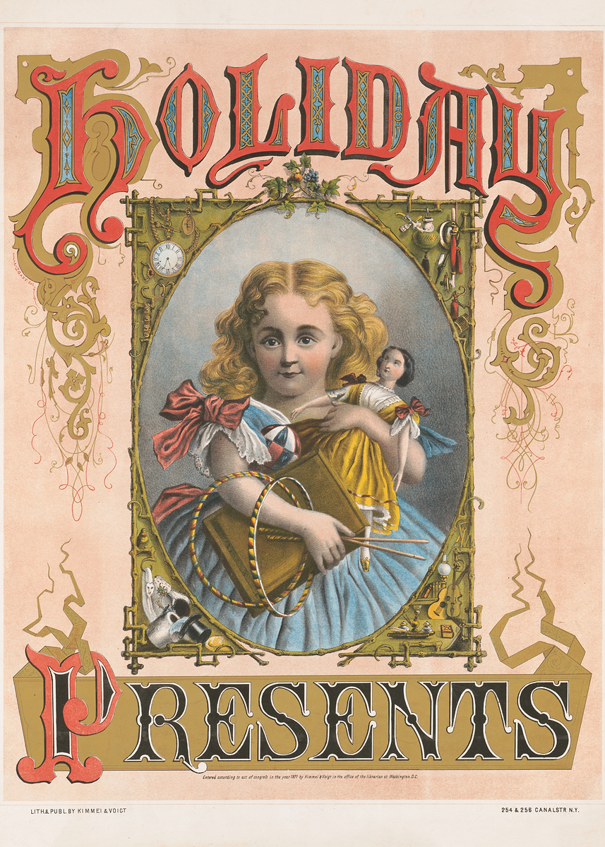 'Holiday Presents Vintage Advertisement' Poster, picture, metal print ...