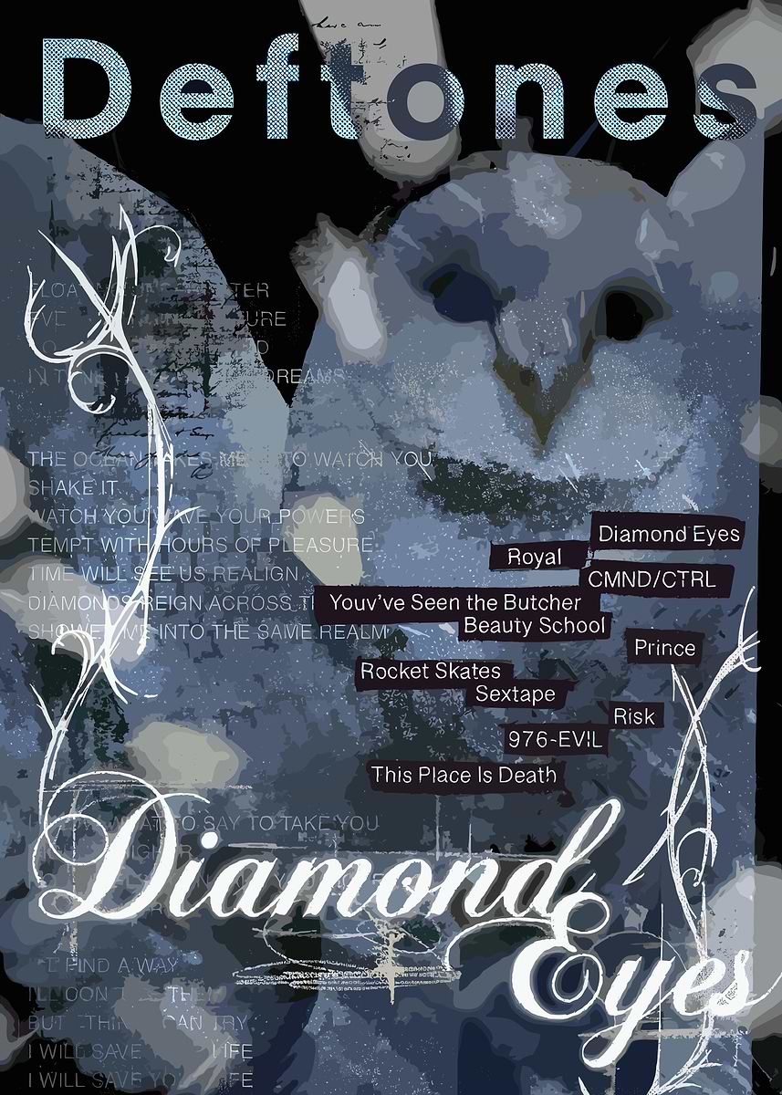 'Deftones Diamond Eyes Album Art' Poster, picture, metal print, paint ...
