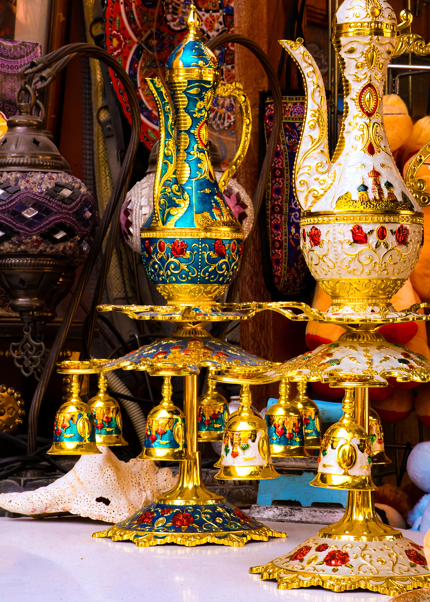 'Ornate Middle Eastern Tea Sets' Poster, picture, metal print, paint by ...