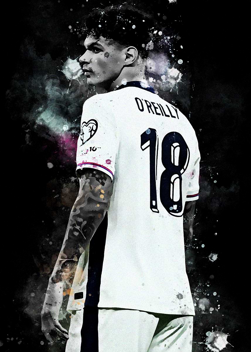 'O'Reilly Soccer Player Portrait' Poster, picture, metal print, paint ...