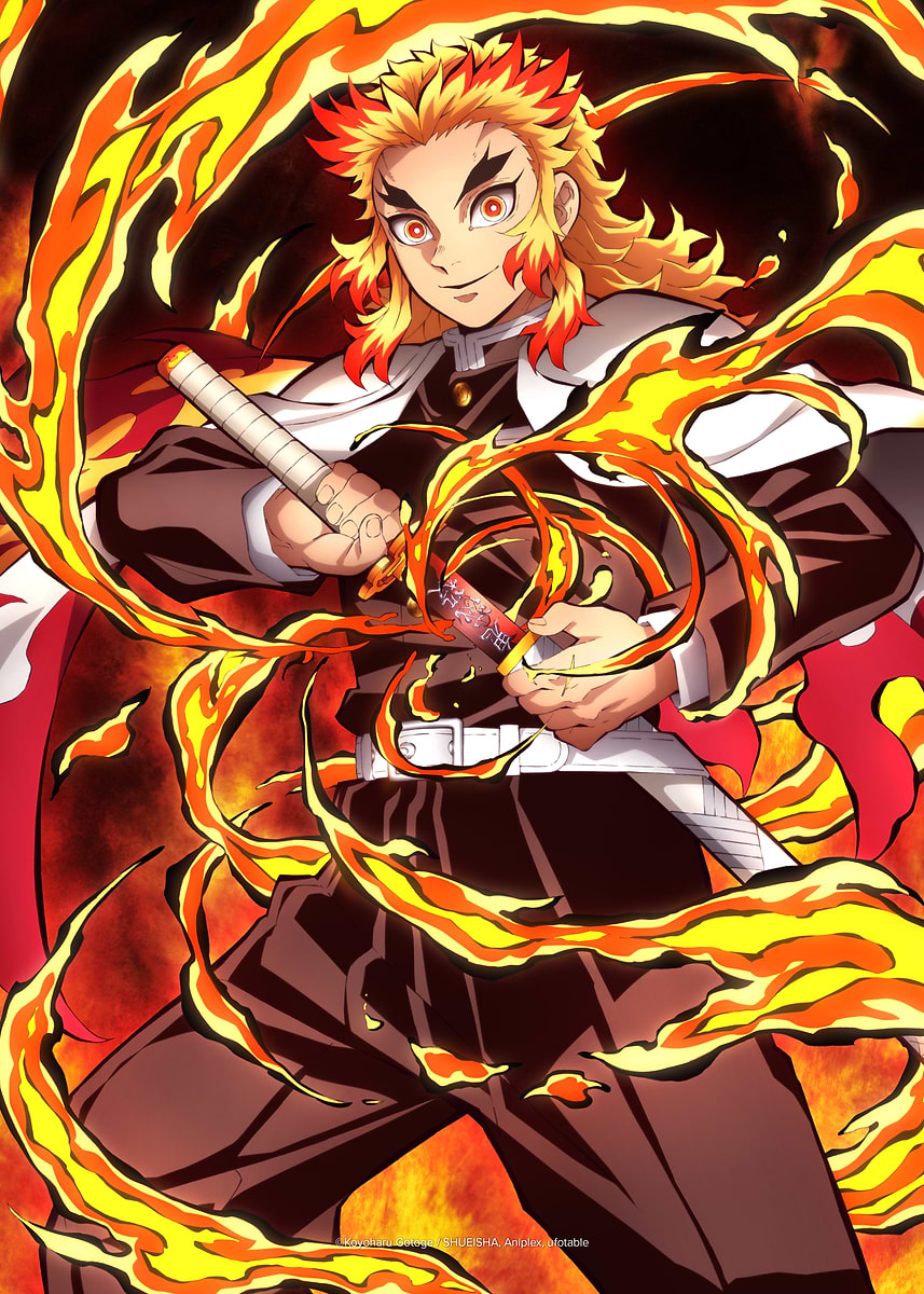 'Demon Slayer Mugen Train Arc: Rengoku Ode to the Flame' Poster ...
