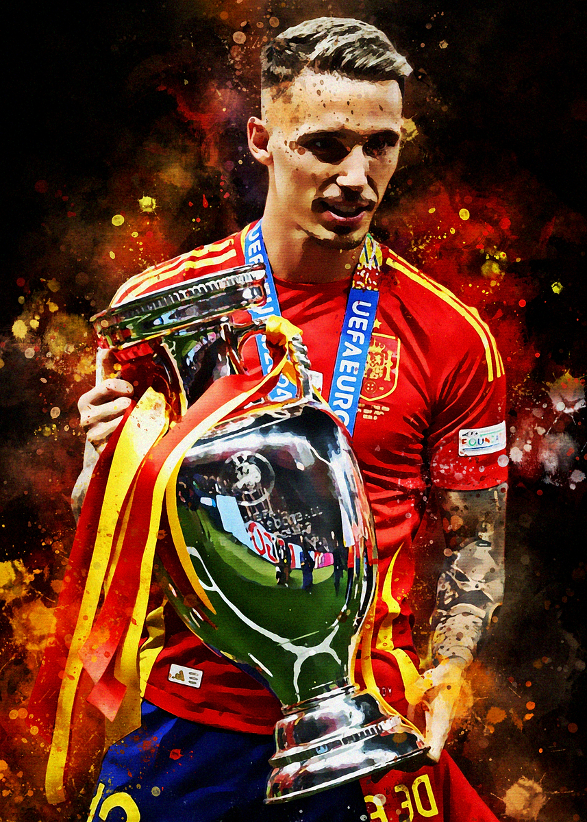 'Grimaldo Player with Trophy Digital Art' Poster, picture, metal print ...