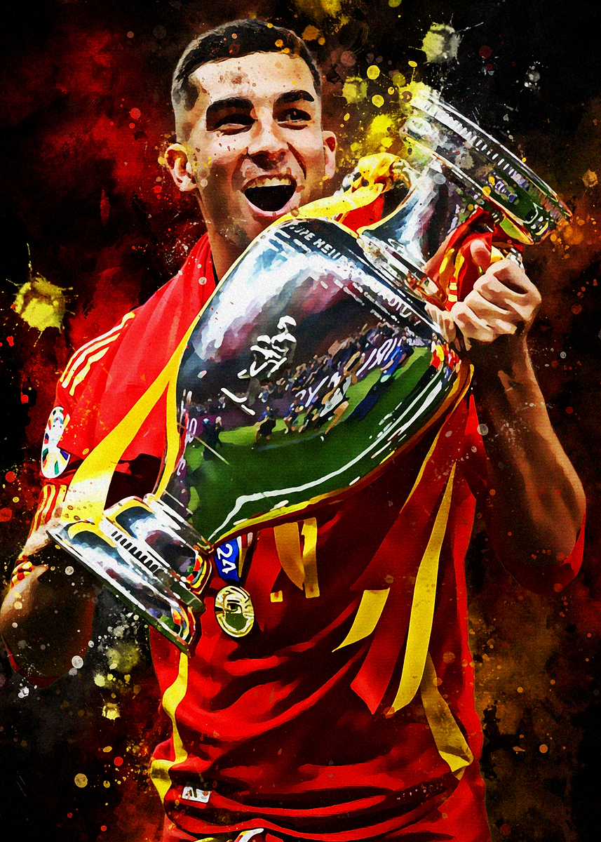 'Ferran Player with Trophy Celebration Art' Poster, picture, metal ...